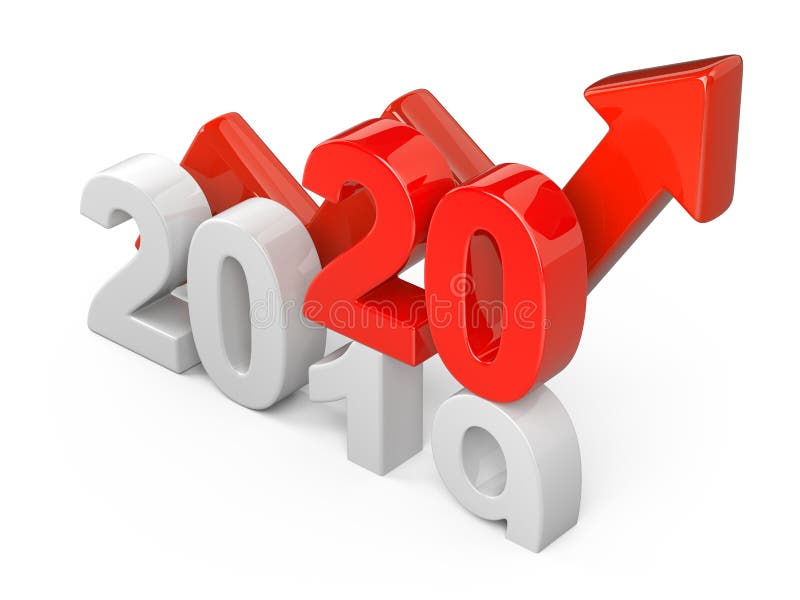 2019 2020 Change Concept. Represents the New Year White and Red Symbol ...