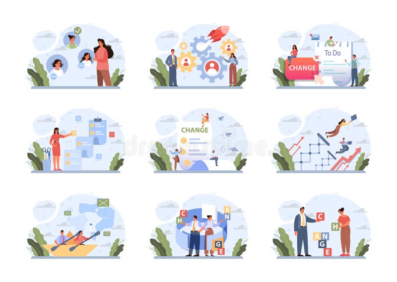 Change Concept. Transformation and Evolution Metaphor Stock Vector ...