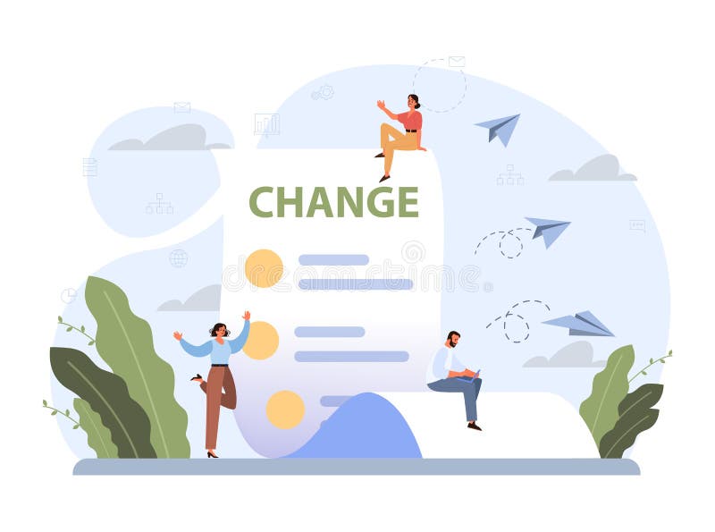 Change Concept. Transformation and Evolution Metaphor Stock Vector ...