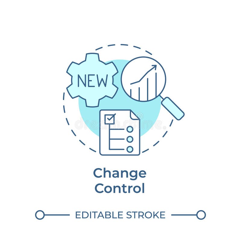 Change Control Soft Blue Concept Icon Stock Vector - Illustration of ...