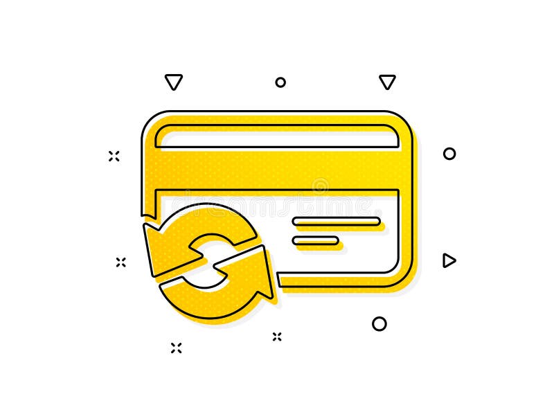 Change Credit Card Line Icon. Payment Method Sign. Gradient Blur Button ...