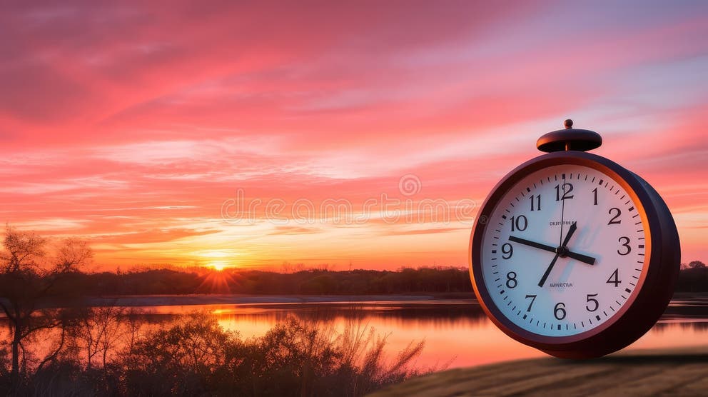 Change Daylight Saving Time Spring Forward Stock Illustration ...