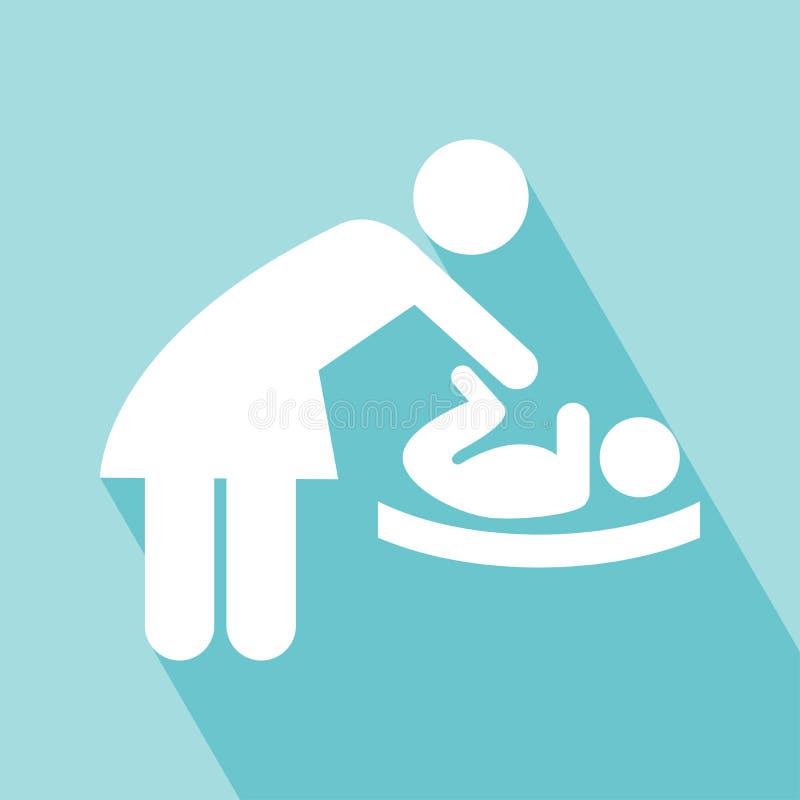 Change Diapers Icon stock vector. Illustration of figure - 141733506