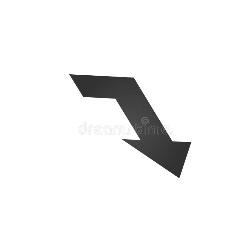 Change of a Direction Arrow. Vector Illustration Isolated on White ...
