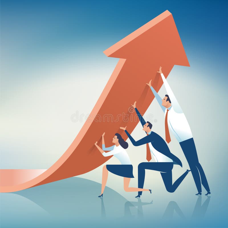 Change of a Direction Upwards. Stock Vector - Illustration of lift ...