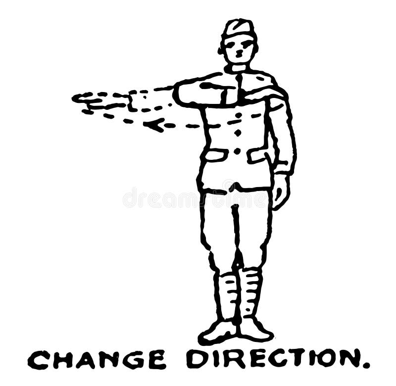 Change Direction, Vintage Illustration Stock Vector - Illustration of ...