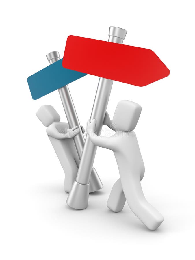 Change of directions stock illustration. Illustration of occupation ...