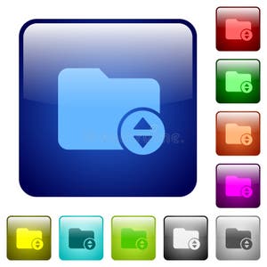 Change Directory Color Square Buttons Stock Vector Illustration Of 