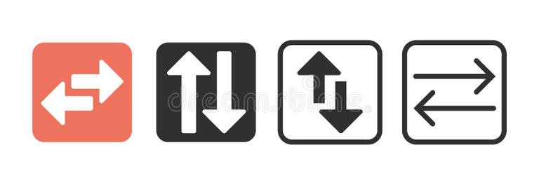 Change Exchange Sort Order Arrows Icon Set Ui Element Graphic Simple ...