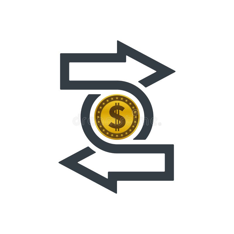 Change Icon with Dollar Coin Stock Vector - Illustration of exchange ...