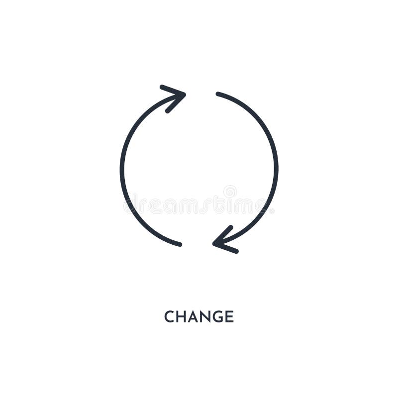 Change Icon. Simple Element Illustration. Isolated Trendy Filled Change ...