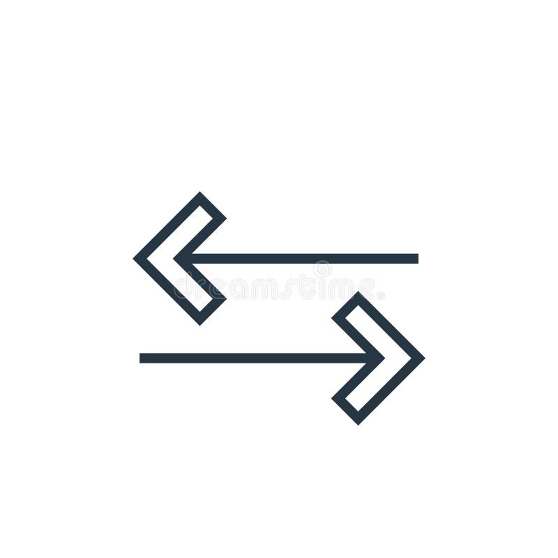 Change Icon Vector from Arrows Concept. Thin Line Illustration of ...
