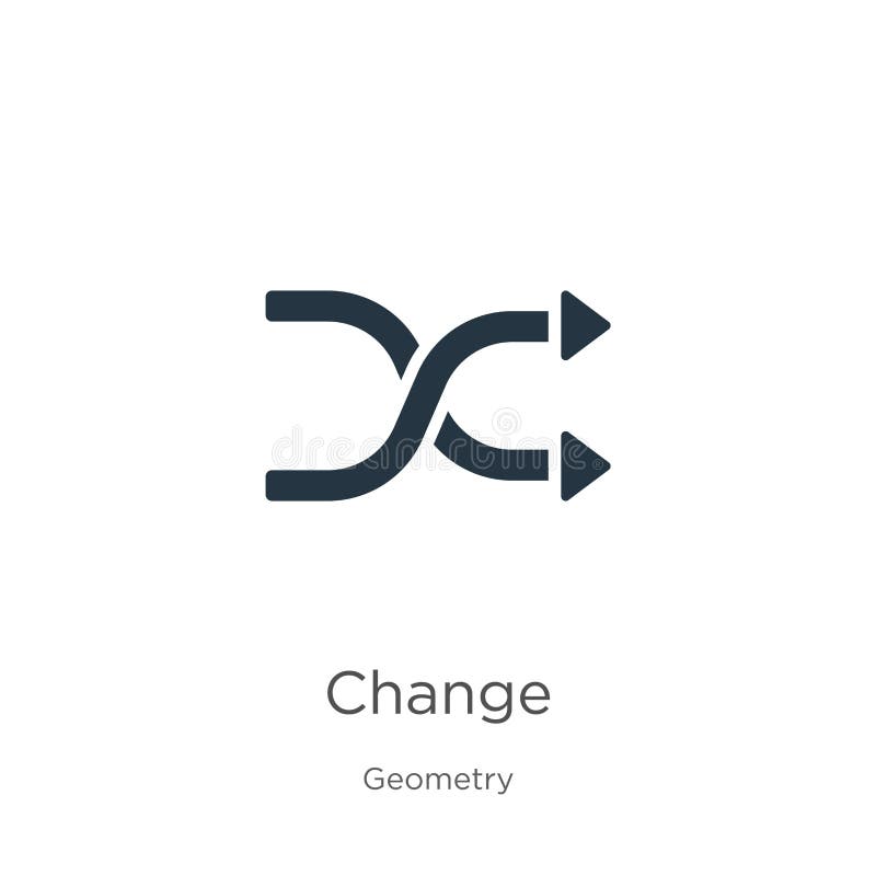 Change Icon Vector. Trendy Flat Change Icon from Geometry Collection ...