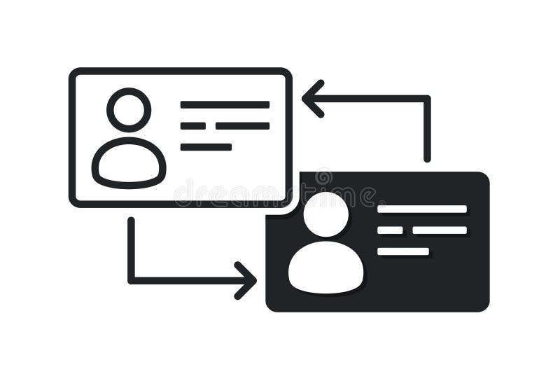 Change Id Card Icon. Illustration Vector Stock Vector - Illustration of ...