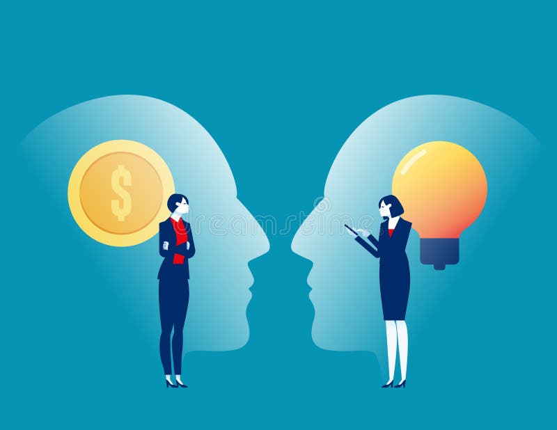 Change Idea for Money. Agreement Business Vector Illustration Stock ...