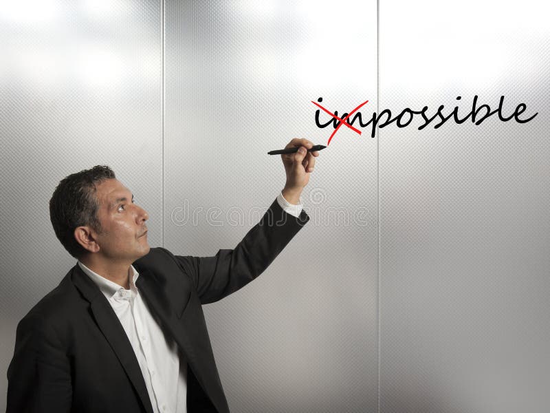 Change Impossible To Possible Stock Photo - Image of change, chance ...