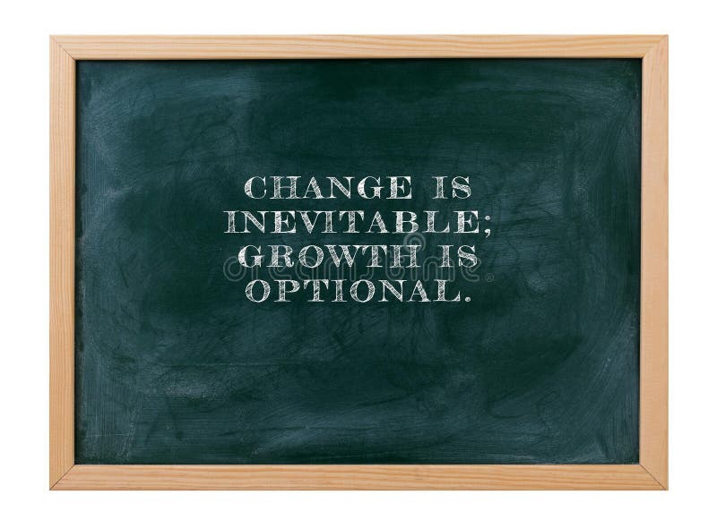 Change is Inevitable Growth is Optional Adapt Proactively Stock Image ...