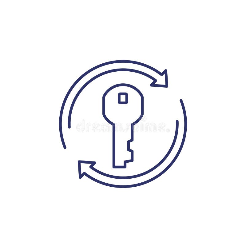 Change Key Line Icon, Vector Stock Vector - Illustration of software ...