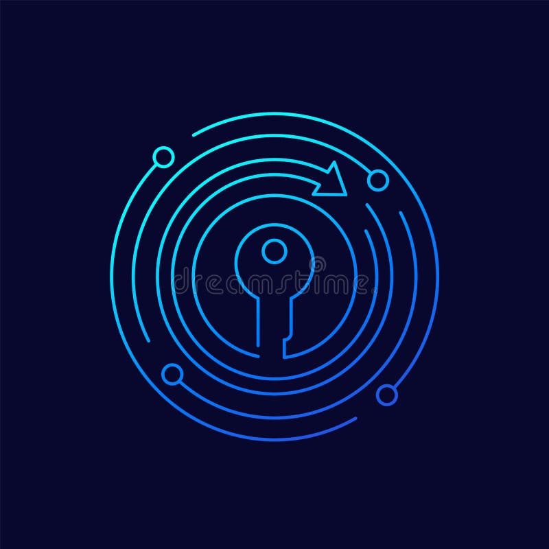 Change Key Linear Icon for Web and Apps Stock Vector - Illustration of ...