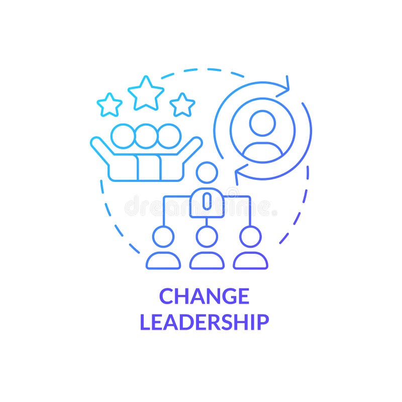 Change Leadership Blue Gradient Concept Icon Stock Illustration ...
