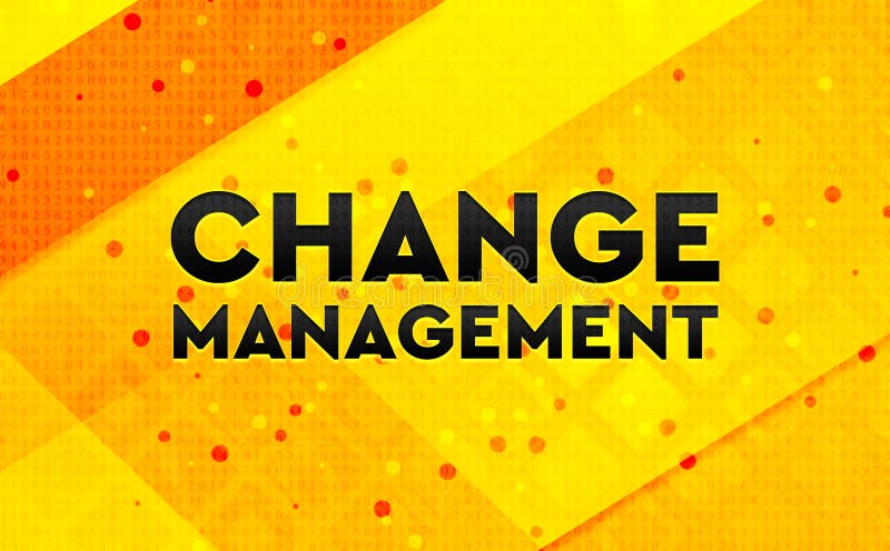 Change Management Abstract Digital Banner Yellow Background Stock ...