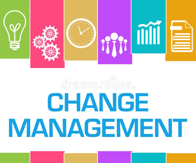 Change Management Business Symbols on Top Colorful Stock Illustration ...