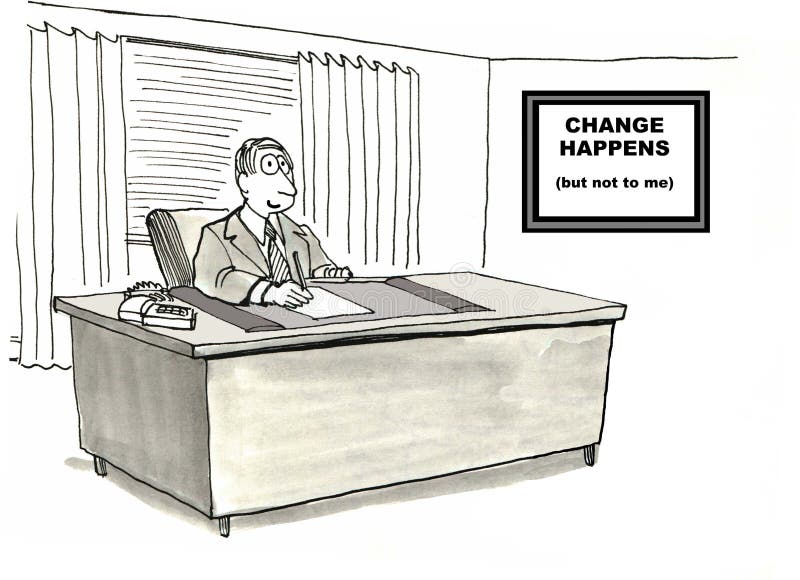 Change Management stock illustration. Illustration of cartoons - 49225557