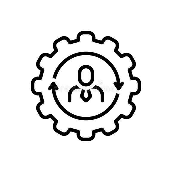 Black Line Icon for Change Management, Change and Update Stock Vector ...