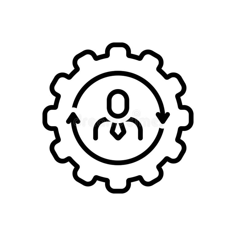 Black Line Icon for Change Management, Change and Update Stock Vector ...