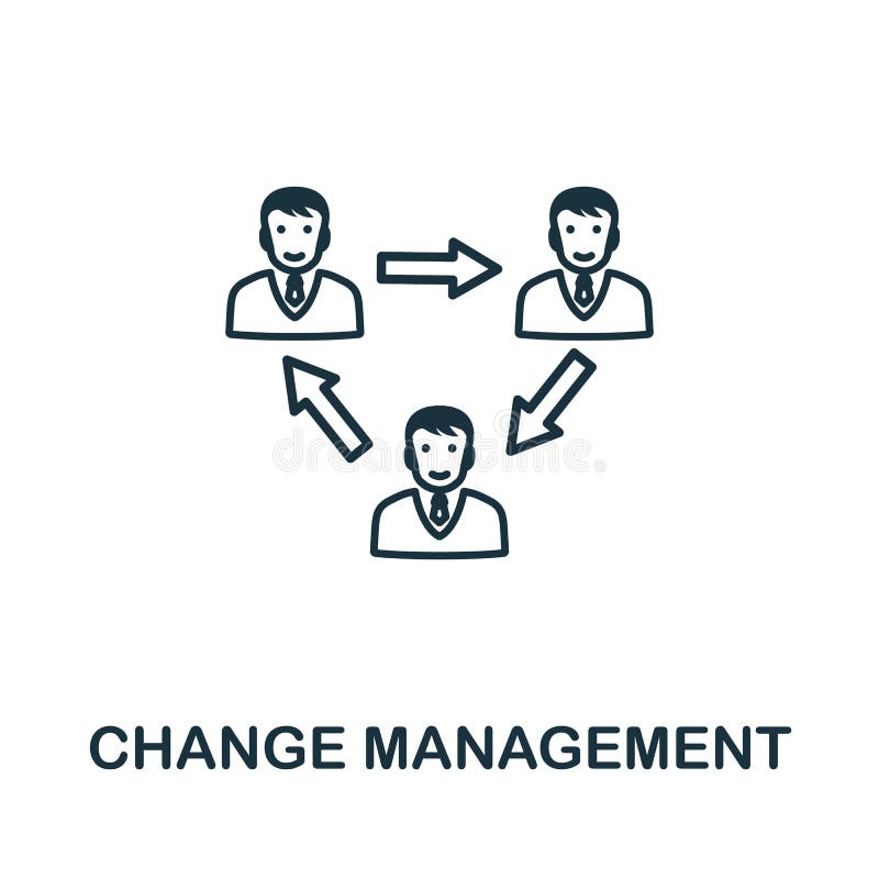 Switch Staff, Change Management Line Icon Stock Vector - Illustration ...