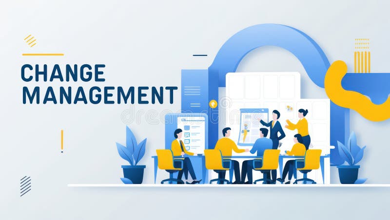 Change Management Illustration Vertical Template Stock Illustration ...