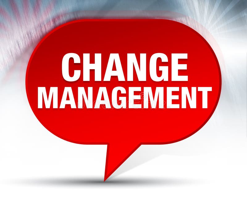 Change Management Red Bubble Background Stock Illustration ...