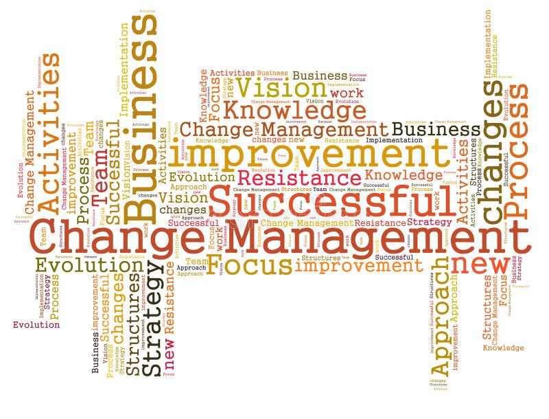 Change Management Word Cloud Stock Illustration - Illustration of work ...