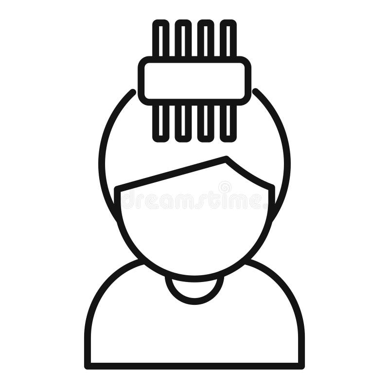 Change Mind Icon Outline Vector. Memory Support Head Stock Vector ...