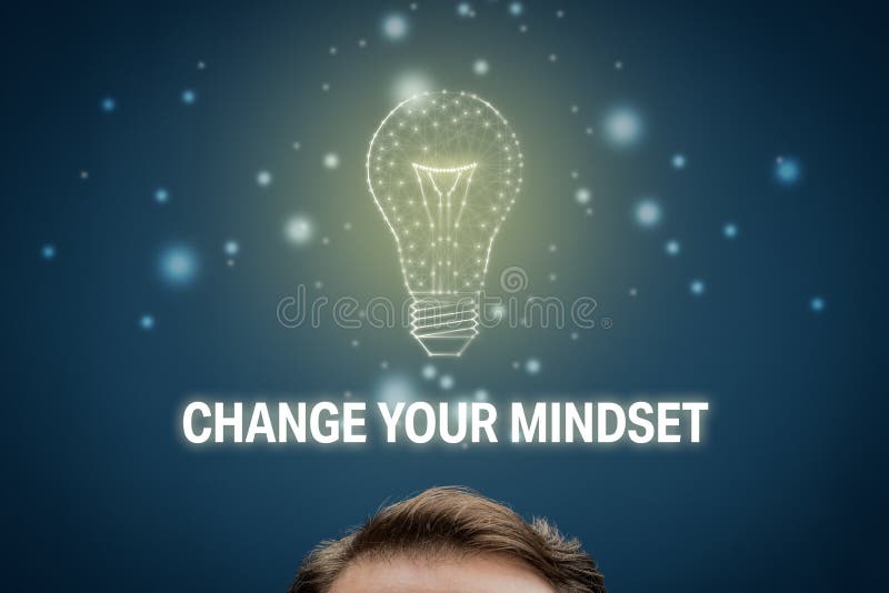 Change Mindset Motivational Concept Stock Photo - Image of psychology ...