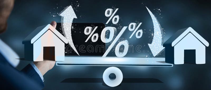 Change in Mortgage Interest. Concept Stock Illustration - Illustration ...