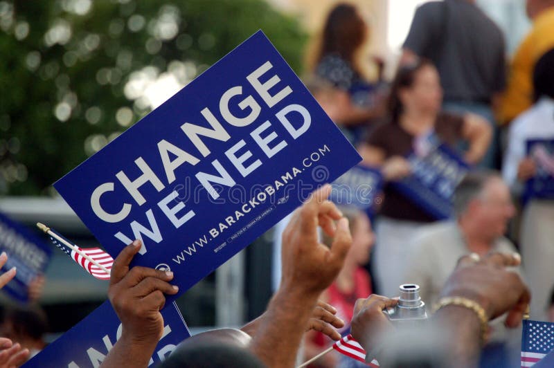 Change we Need editorial stock image. Image of democratic - 7698884