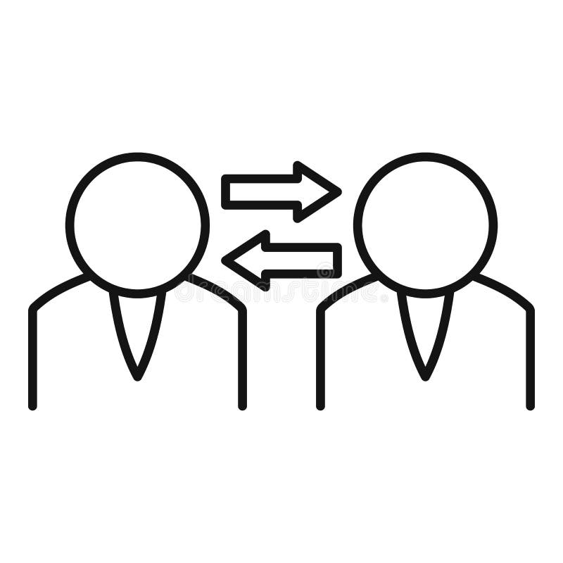 Change Office Worker Icon, Outline Style Stock Vector - Illustration of ...