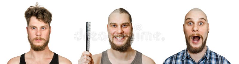 Change One Guy before after: Bald, Cut in Half, Overgrown with Long ...