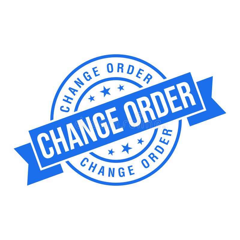 Change Order Letter Rubber Stamp Template Design Stock Vector ...