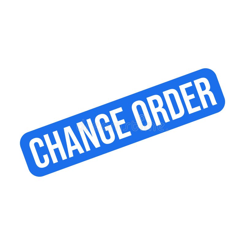 Change Order Letter Rubber Stamp Template Design Stock Vector ...