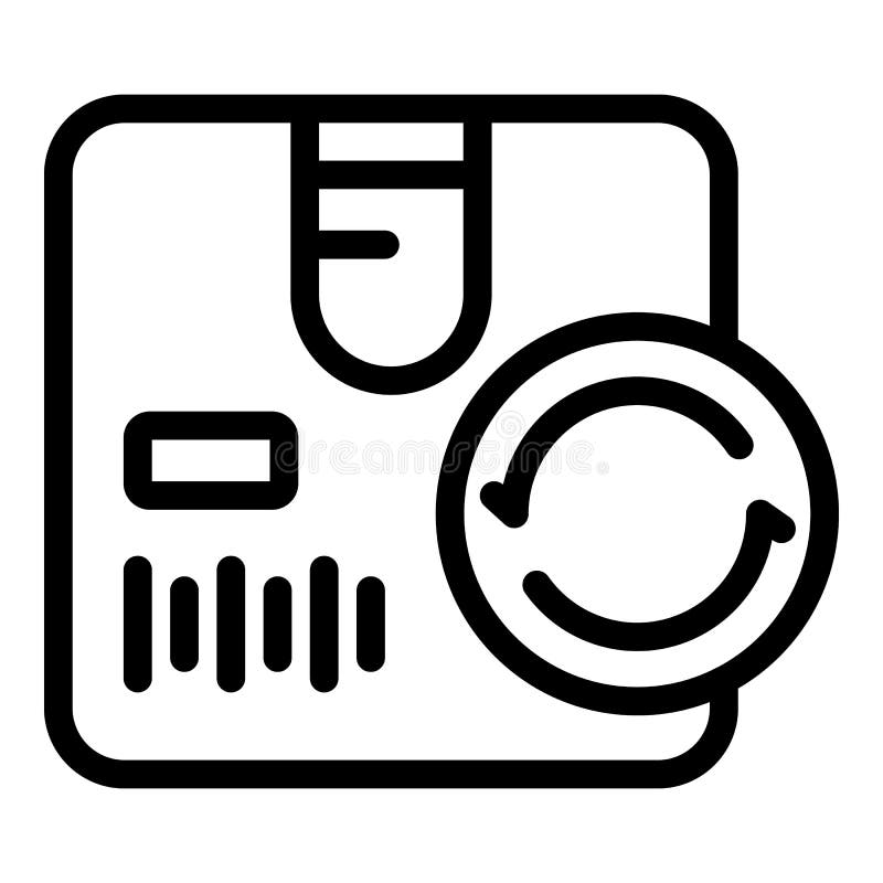 Change Parcel Icon Outline Vector. Delivery Box Stock Vector ...