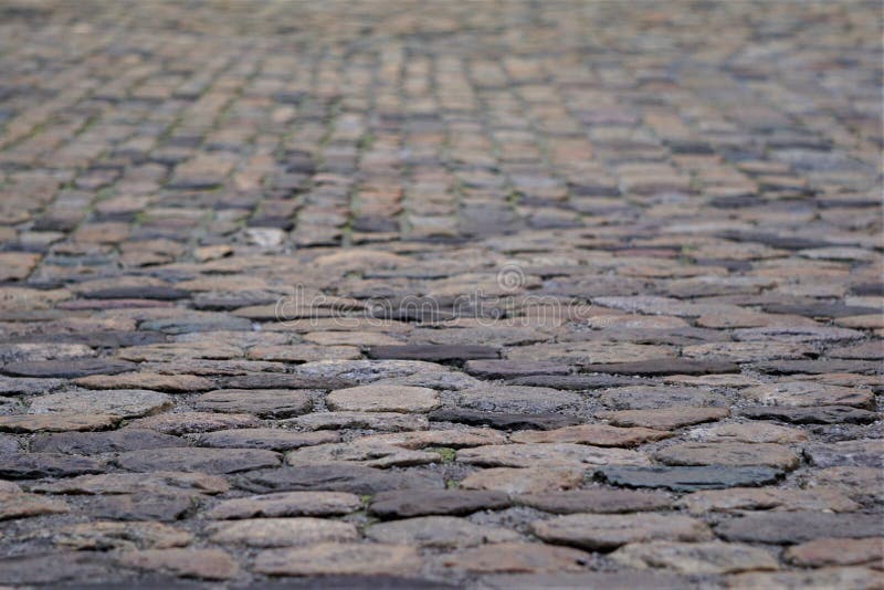Profile View of Paving Stones on Cobblestone Walkway Stock Image ...