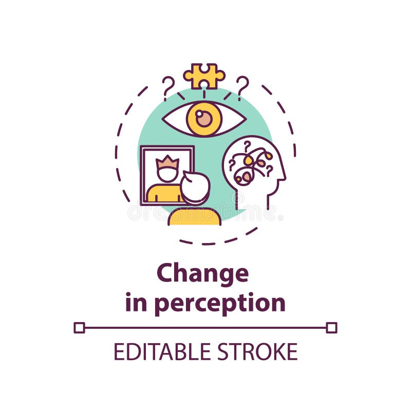 Change in Perception Concept Icon Stock Vector - Illustration of ...