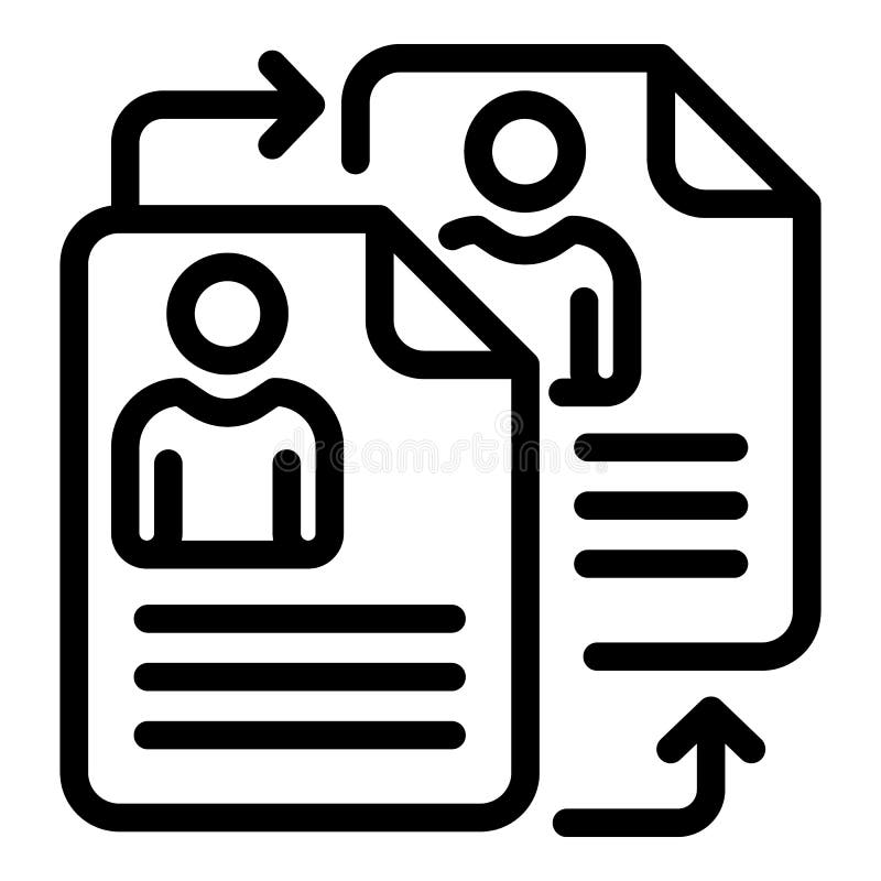 Personal Data Sheet Icon Color Outline Vector Stock Vector ...