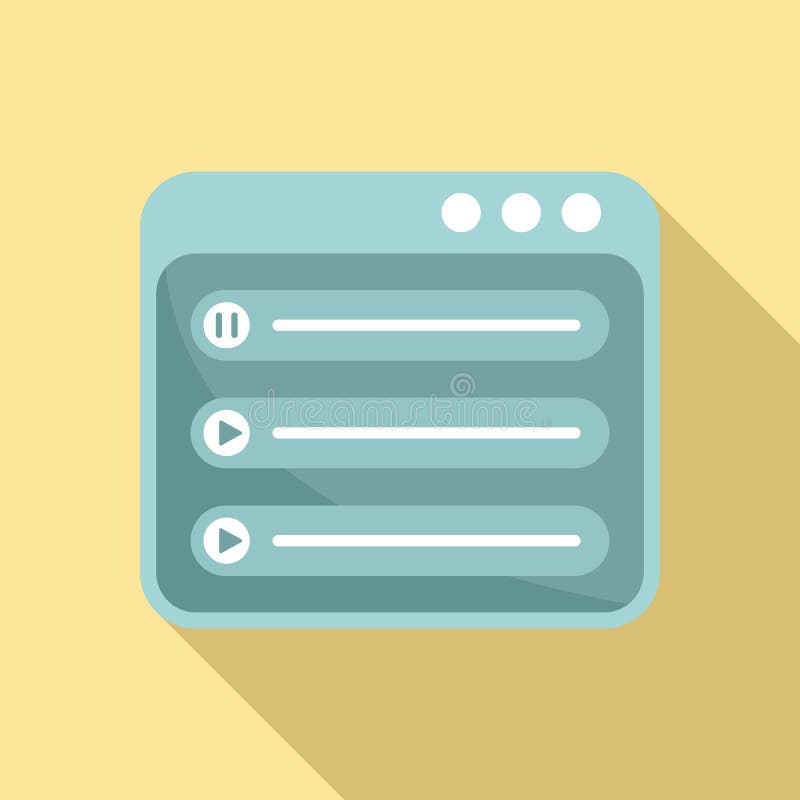 Change Playlist Icon Flat Vector. Music Song Stock Vector ...