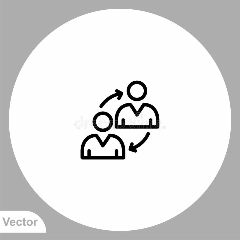 Change Profile Vector Icon Sign Symbol Stock Vector - Illustration of ...