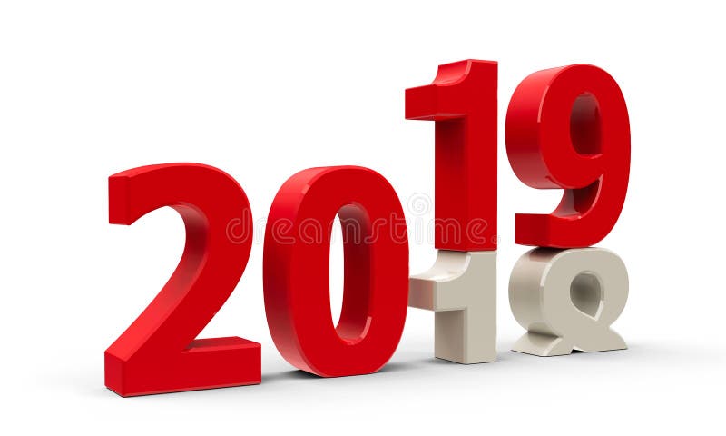 2018-2019 2 stock illustration. Illustration of business - 113786312