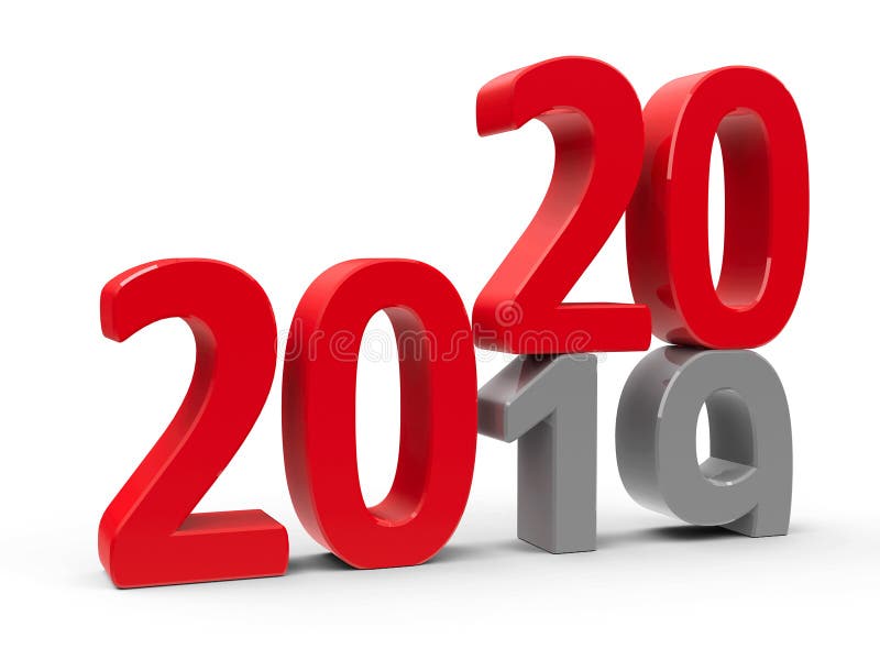 2019-2020 gold New Year stock illustration. Illustration of yellow ...