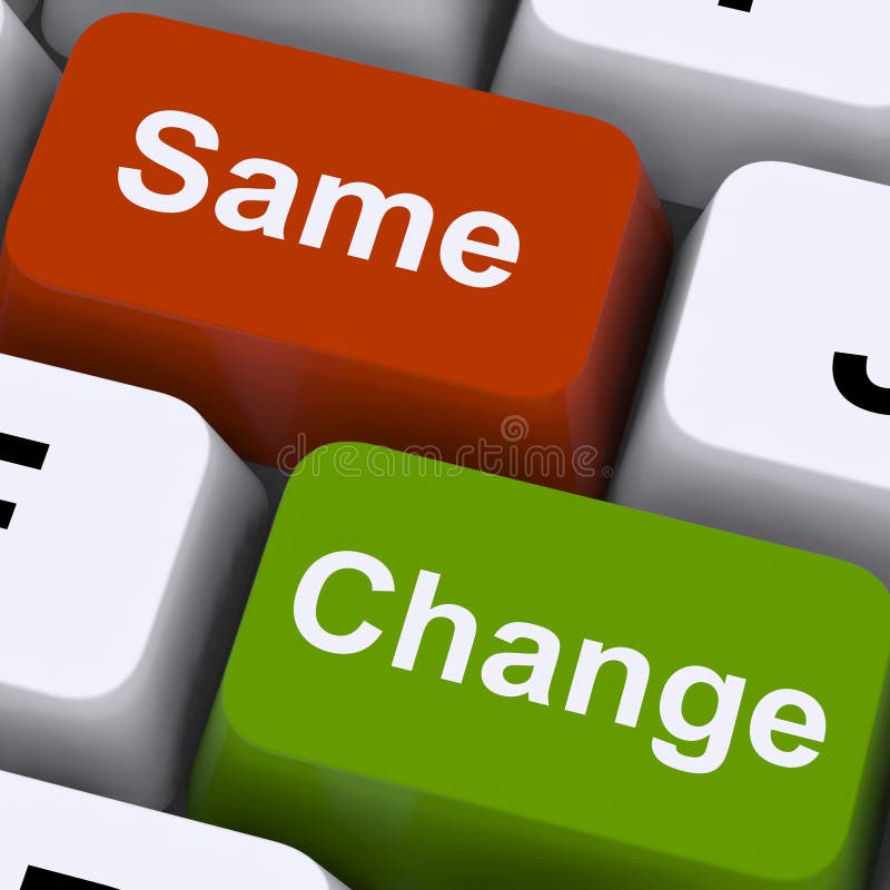 Change Same Keys Show Decision and Improvement Stock Image - Image of ...
